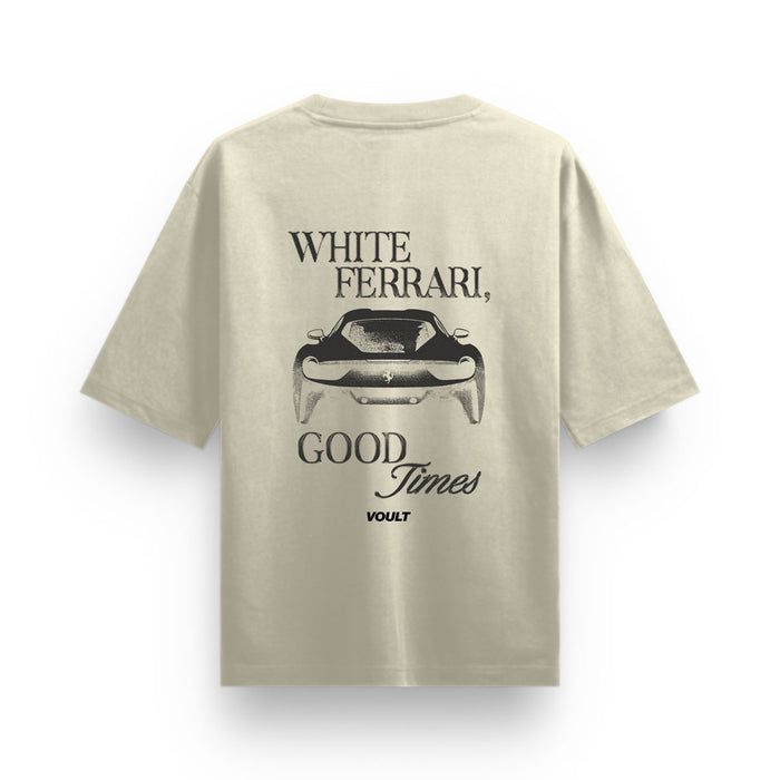 Playera White Ferrari Beige | VOULT